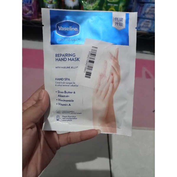 Jual Vaseline Repairing Hand Mask with Vaseline Jelly & Niacinamide ...