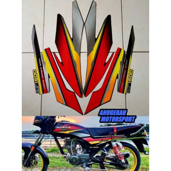 Jual striping / sticker lis body Honda gl pro 1997 1998 body hitam ...