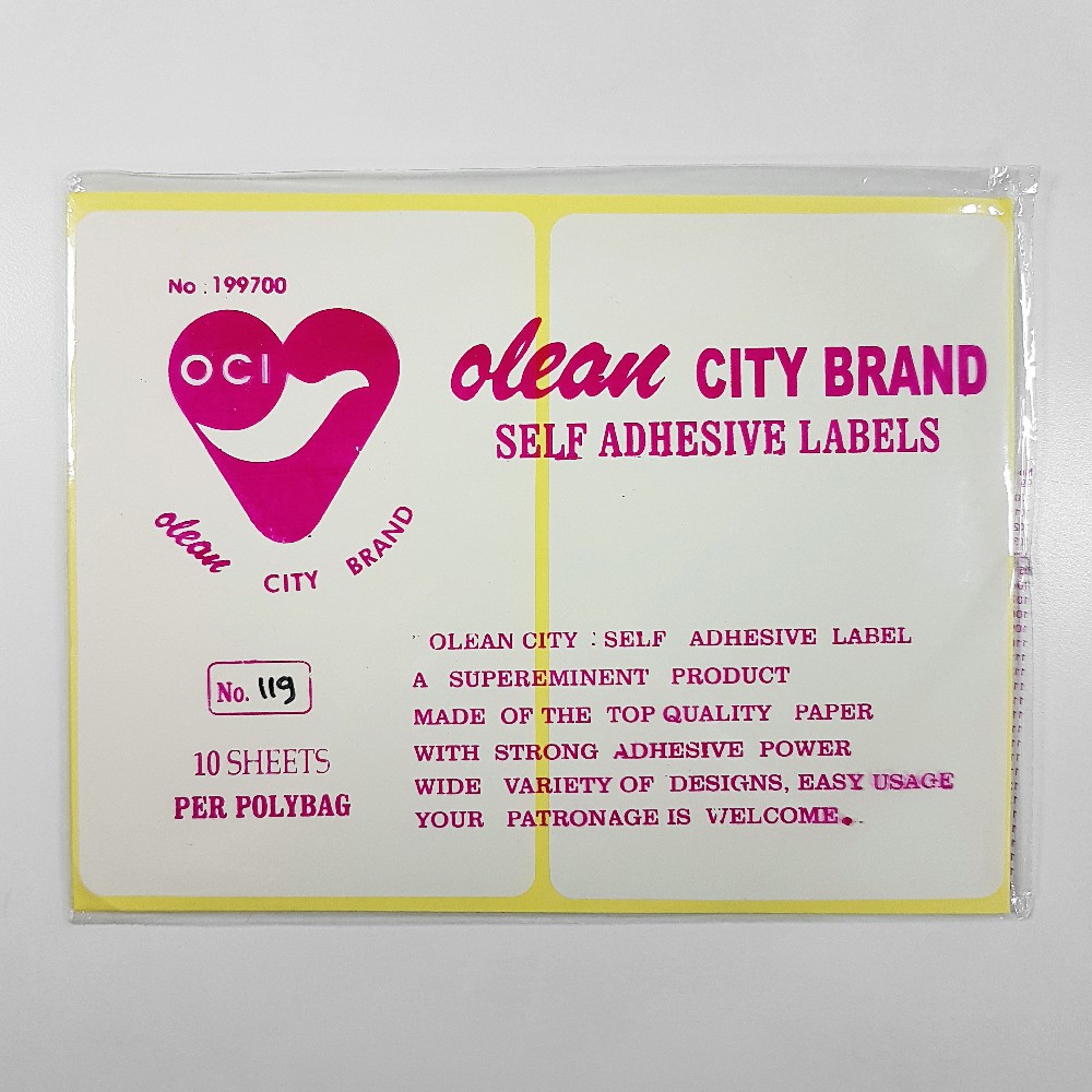 Jual STIKER LABEL PUTIH POLOS NO 103 / 104 / 105 / 106 / 107 / 108 ...