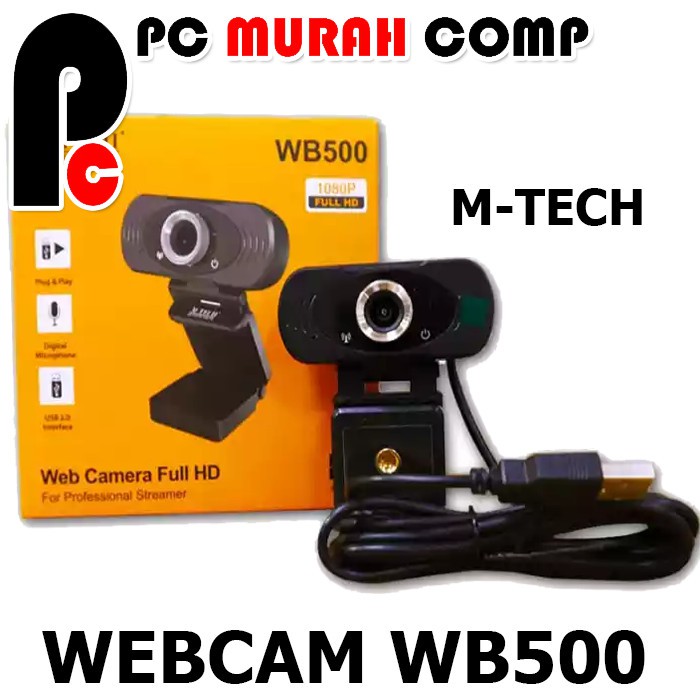 Jual Webcam M-TECH 1080HD WB 500 WEBCAM CAMERA PC | Shopee Indonesia