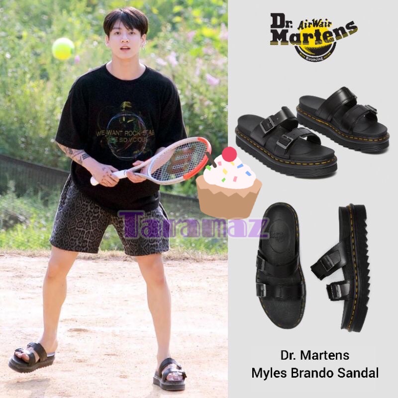 Jual DR MARTENS MYLES BRANDO SANDAL DOCMART JUNGKOOK FULLSET | Shopee ...