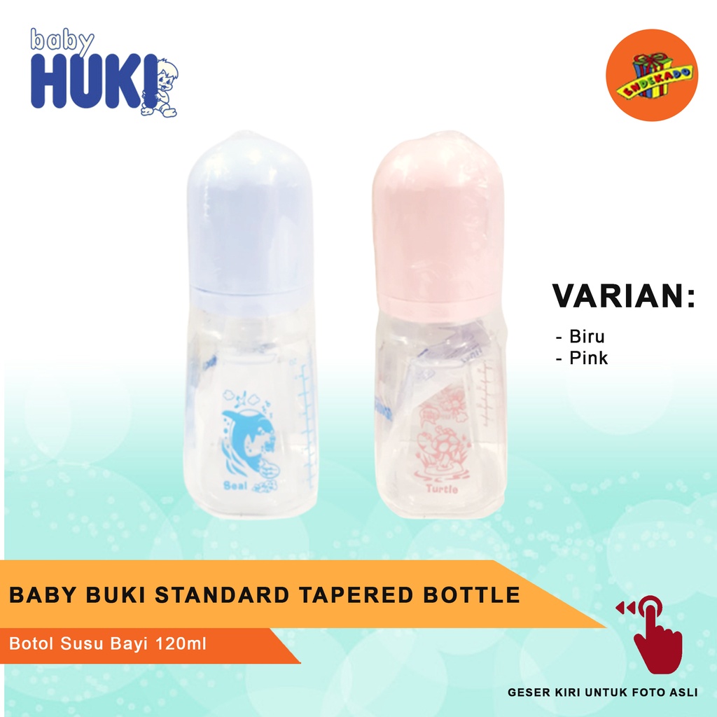 Jual BABY HUKI STANDARD TAPERED BOTTLE 120ml CI0001- Botol Susu Bayi ...