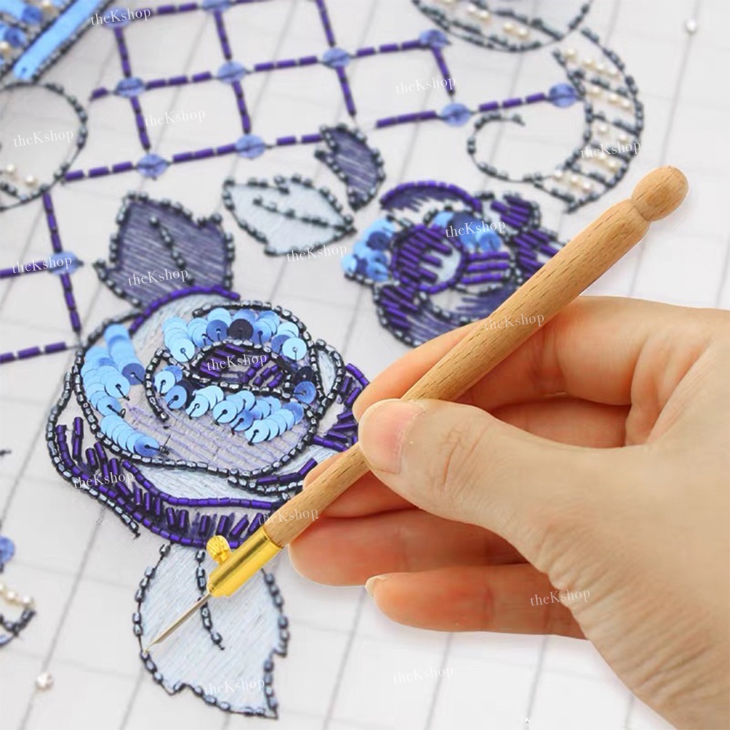 Jual Alat Tambor dengan 3pcs Jarum / Jarum Tambour Alat Payet India ...