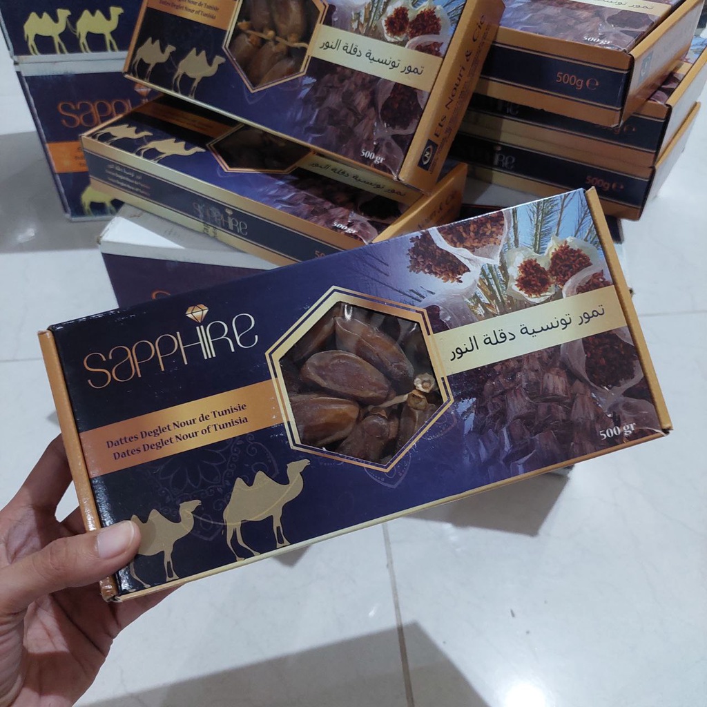 Jual [BOX] Kurma Tunis Sapphire 500gr Kurma Tunisia Tangkai Kurma ...