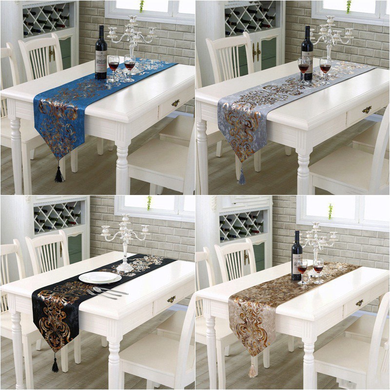 Jual TABLE RUNNER GAYA EROPA KLASIK MODERN - TAPLAK MEJA RUMBAI PANJANG ...