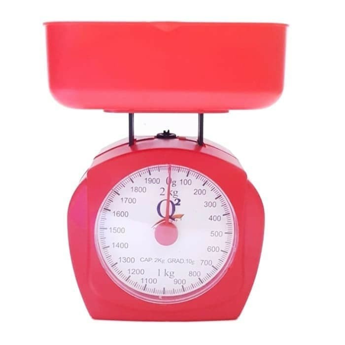 Jual Timbangan Dapur Manual Analog Kapasitas 2 Kg Kitchen Scale - Merah ...