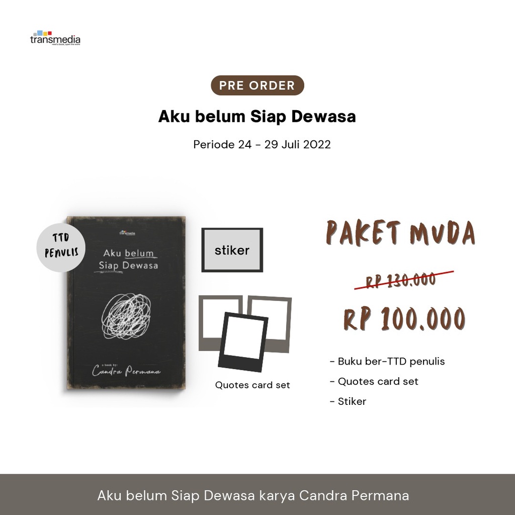 Jual Buku Aku Belum Siap Dewasa karya Candra Permana | Shopee Indonesia