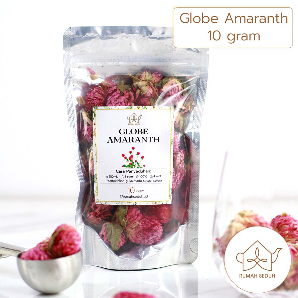 Jual 10gr Globe Amaranth Tea / Gomphrena Globosa Tea / Teh Bunga Ungu ...