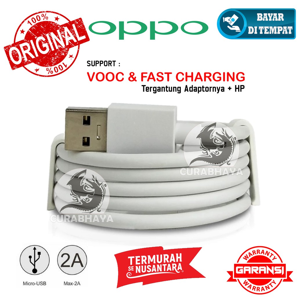 Jual [VOOC + FC] Data Cable / Kabel Data Charger OPPO Micro USB 2A Fast ...