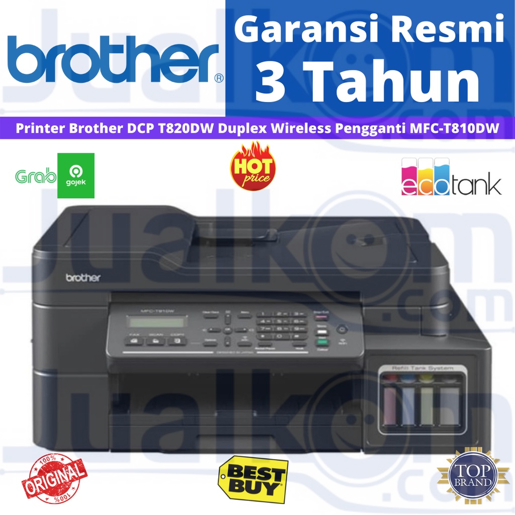 Jual Printer Brother DCP T820DW Print Scan Copy Ink Tank Multifunction ...