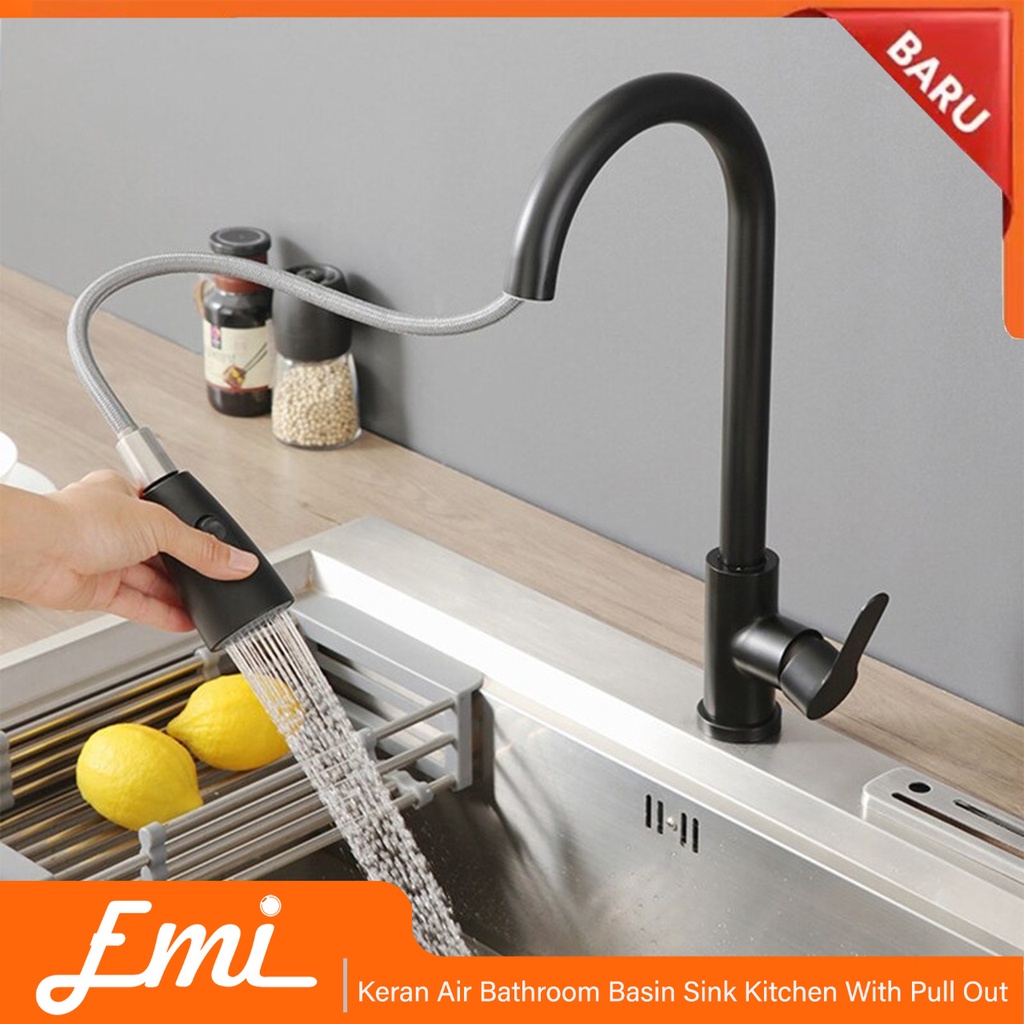 Jual Keran Air Bathroom Basin Sink Kitchen Pull Out Rinser Spray Faucet ...