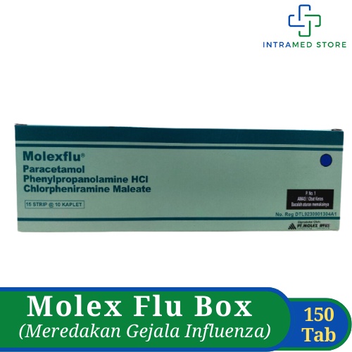 Jual Molexflu/Molex Flu Box isi 150 Tablet - Meredakan Gejala Influenza ...