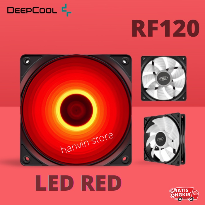 Jual DEEPCOOL RF120 LED RED COOLER CASING GAMING | Shopee Indonesia