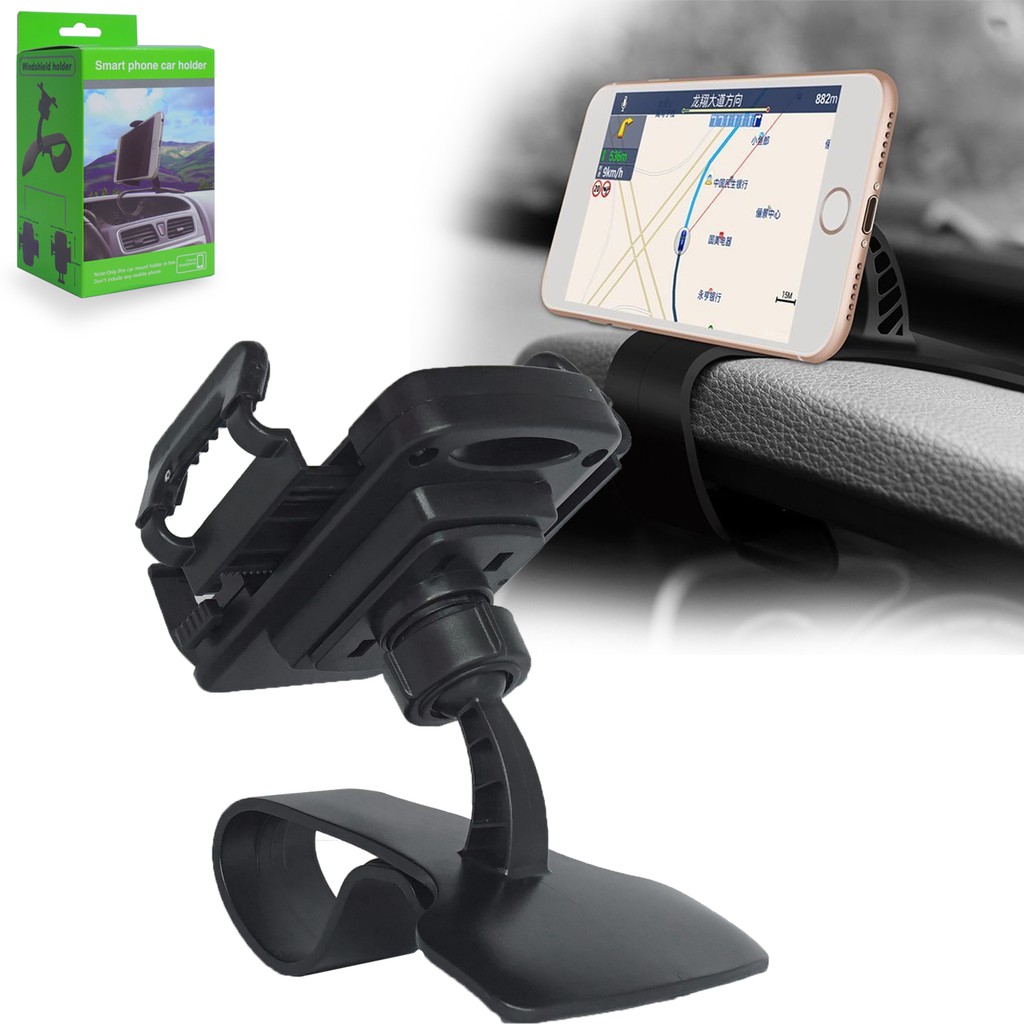 Jual Car Phone Holder Hp Mobil Dashboard Kaca Jepit / Stand Handphone ...