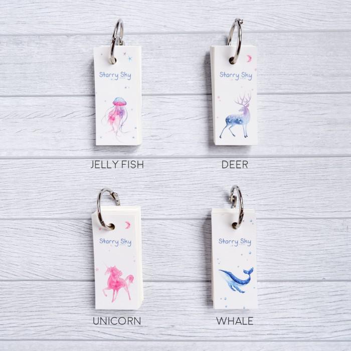 Jual Starry Sky Keychain Plain Notepad / Kertas Catatan / Catatan Mini ...