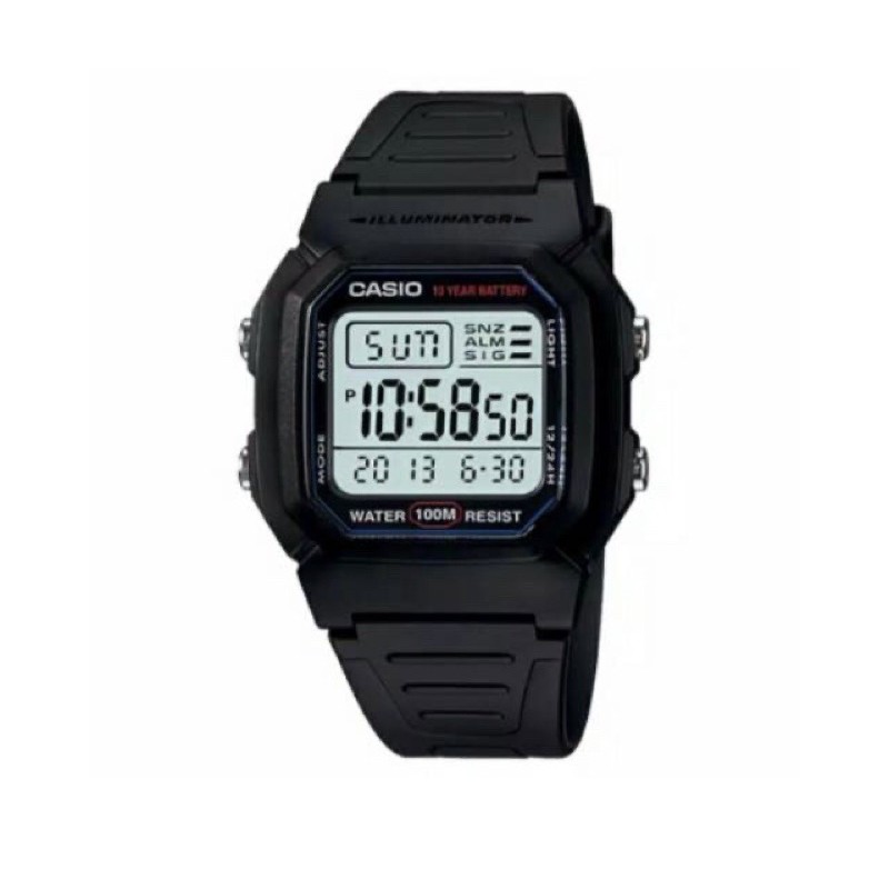 Jual JAM TANGAN PRIA CASIO W-800H-1A ORIGINAL - W800H HITAM | Shopee Indonesia