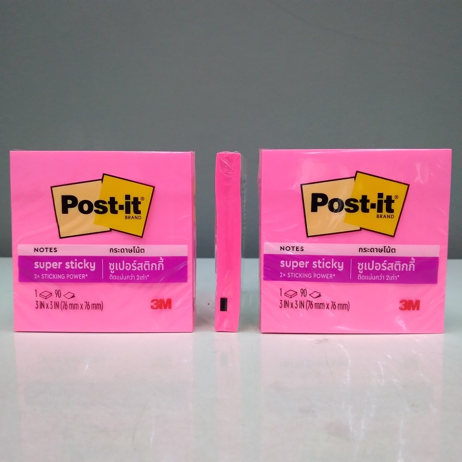 Jual 3M Post It 654 1SSNP Neon Pink Super Sticky Note 3inch x 3inch ...