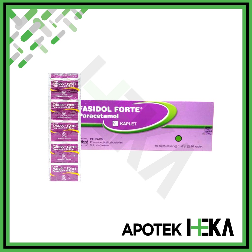 Jual Fasidol Forte Paracetamol 650 mg Box 10x10 Tablet - Obat Demam ...