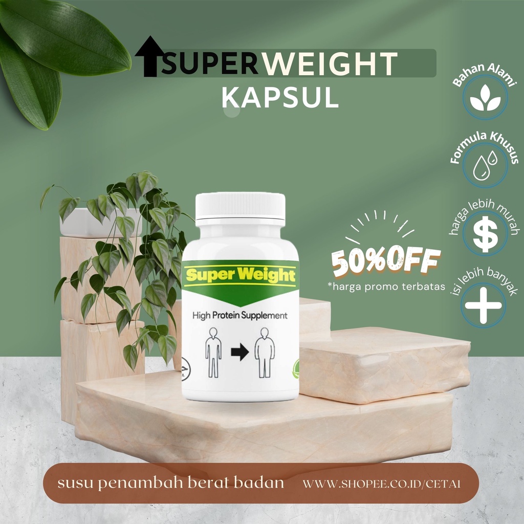 Jual super weight kapsul Susu obat suplemen penggemuk badan bpom ...