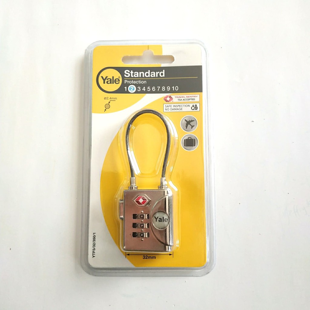 Jual Gembok Koper Nomor Yale TSA (YTP3/32/350/1) | Shopee Indonesia