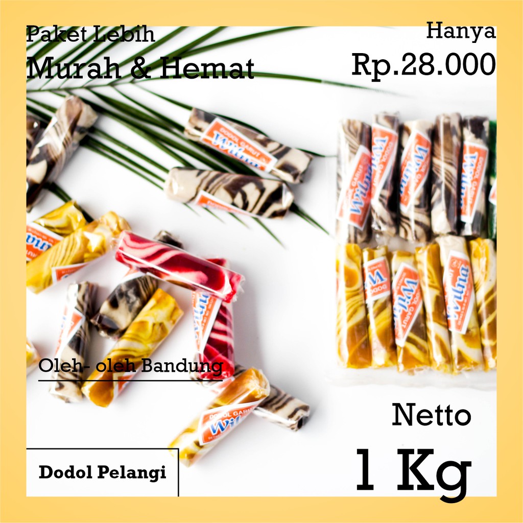 Jual Cemilan instant/Dodol Pelangi/1Kg/cemilan/snack/murah/oleh oleh ...