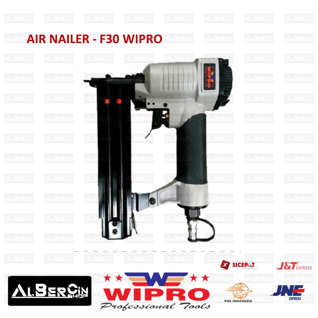 Jual Air Nailer Gun Mesin Paku Tembak Angin Wipro F30 with Safety | Shopee Indonesia