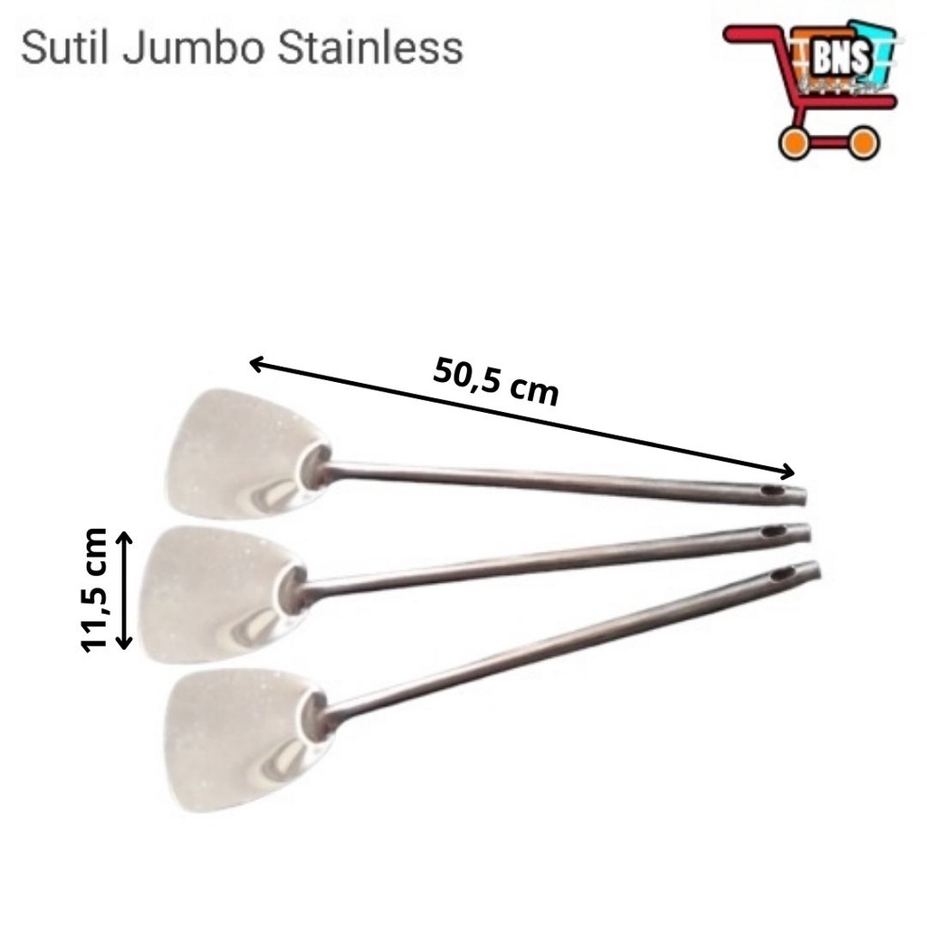 Jual (TERMURAH) SPATULA SUTIL JUMBO (STAINLESS) | Shopee Indonesia