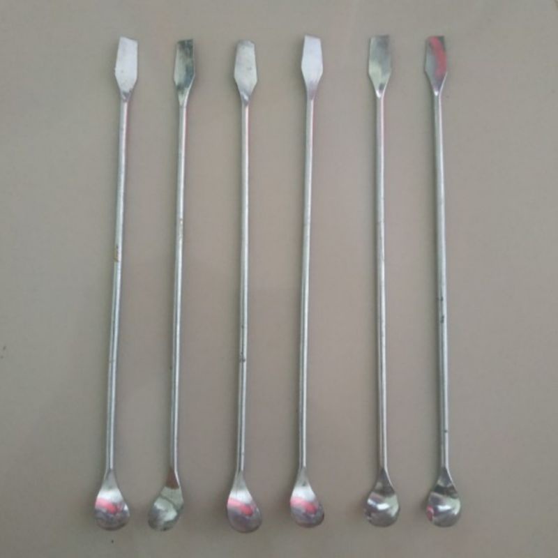 Jual Spatula Lab - Stainless Steel with Spoon - Panjang 18cm | Shopee ...