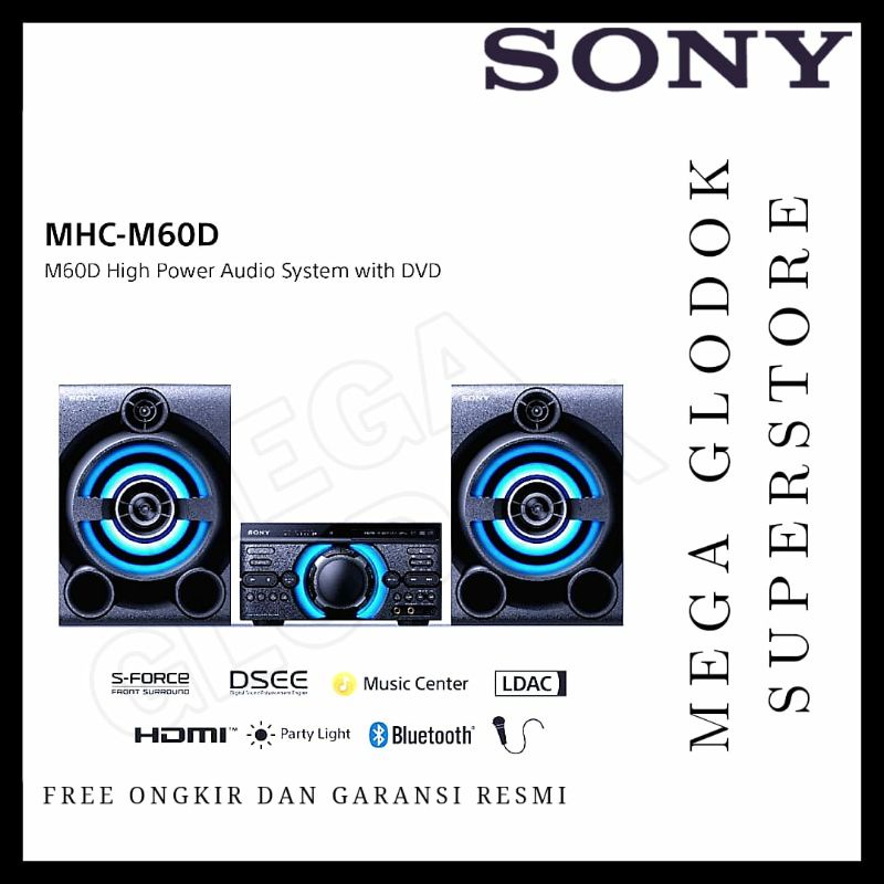 Jual SONY MHC-M60D HIGH POWER AUDIO SYSTEM WITH BLUETOOTH MHCM60D ...