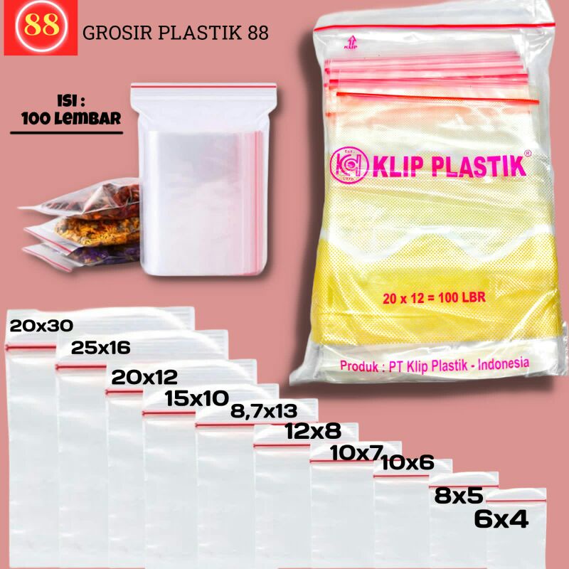 Jual PLASTIK KLIP 12X8 isi 100 lembar | Shopee Indonesia