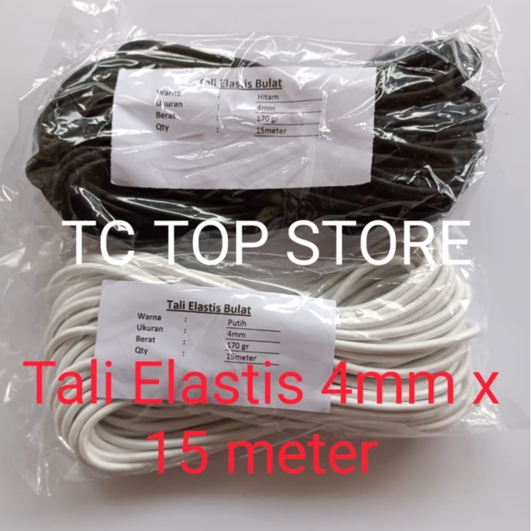 Jual Tali Elastis 4mm (15 meter) / Tali karet / Tali String 4 mm ...