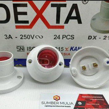Jual DEXTA Fitting Tempel Plafon Bulat Putih E27 DX-221L SNI | Shopee Indonesia