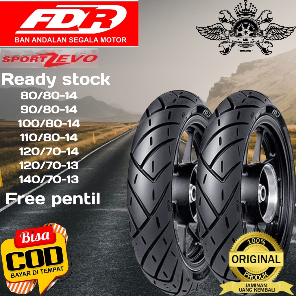Jual TEMURAH BAN TUBLES FDR SPORT ZEVO (80/80.14 90/80.14 100/80.14 110/80.14 120/70.14 120/70 ...