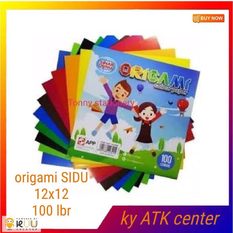 Jual Kertas Origami Kecil isi 100 Lembar SIDU atau kertas Lipat ukuran ...