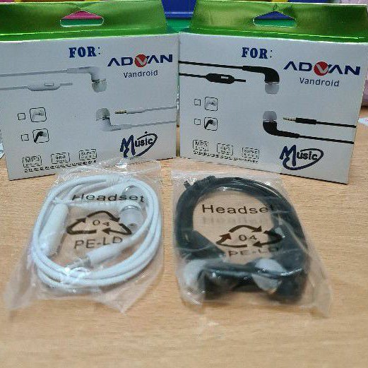 Jual Handsfree Headset Earphone Advan/smafren all merek Stereo With Mic ...
