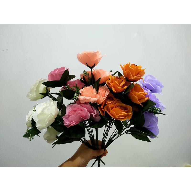 Jual BUNGA MAWAR JEPANG KW2 K6 ARTIFICIAL FLOWER HIAS | Shopee Indonesia