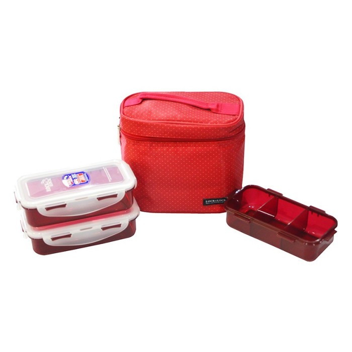 Jual Kotak Makan Lock & Lock HPL758DR Lunch Box Set | Shopee Indonesia
