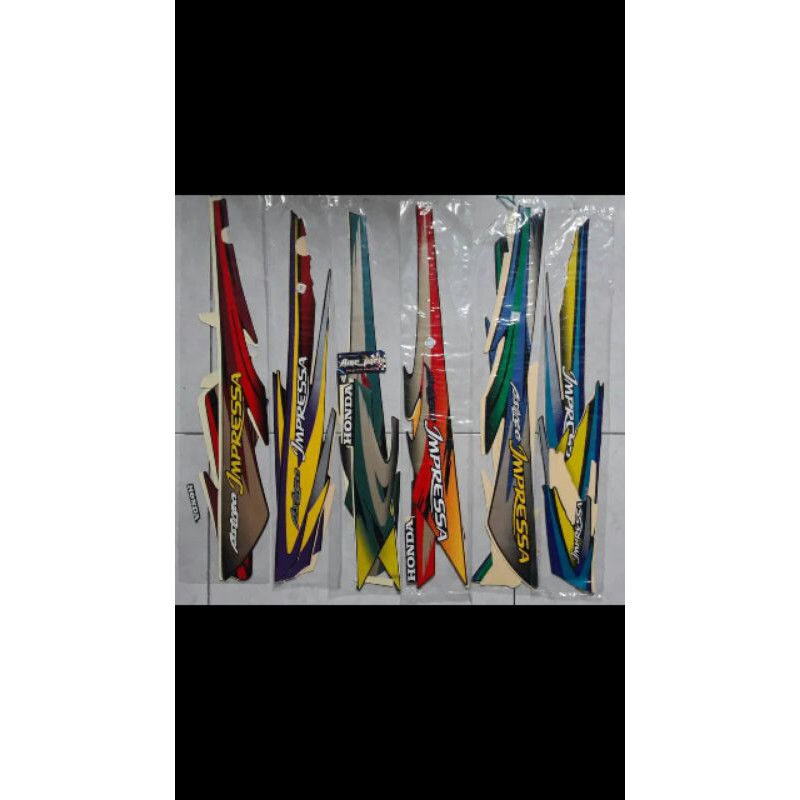Jual Stiker Striping Impress Warna Merah | Kuning | HIjau | Shopee ...