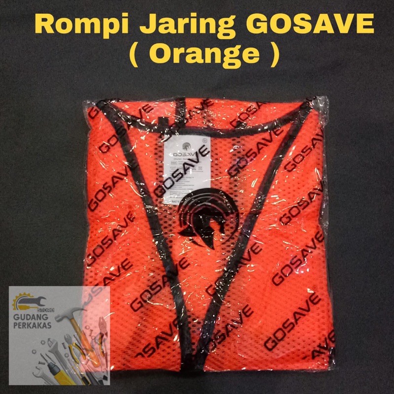 Jual GOSAVE Rompi Jaring Safety Orange / Rompi Jaring / Rompi safety ...