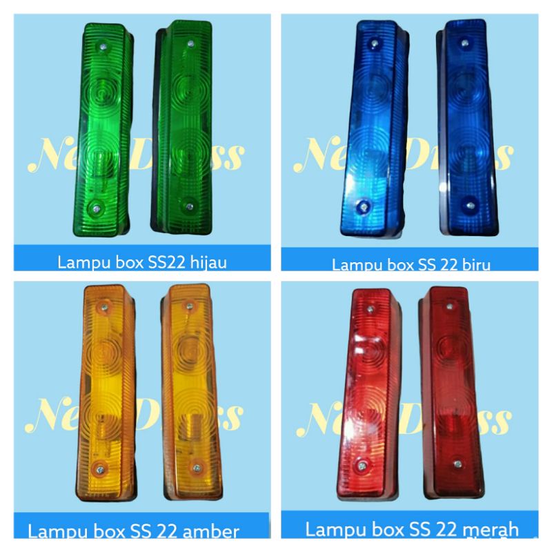 Jual LAMPU BOX MOBIL SS 22 SEPASANG (2PCS) MERAH AMBER BIRU HIJAU ...