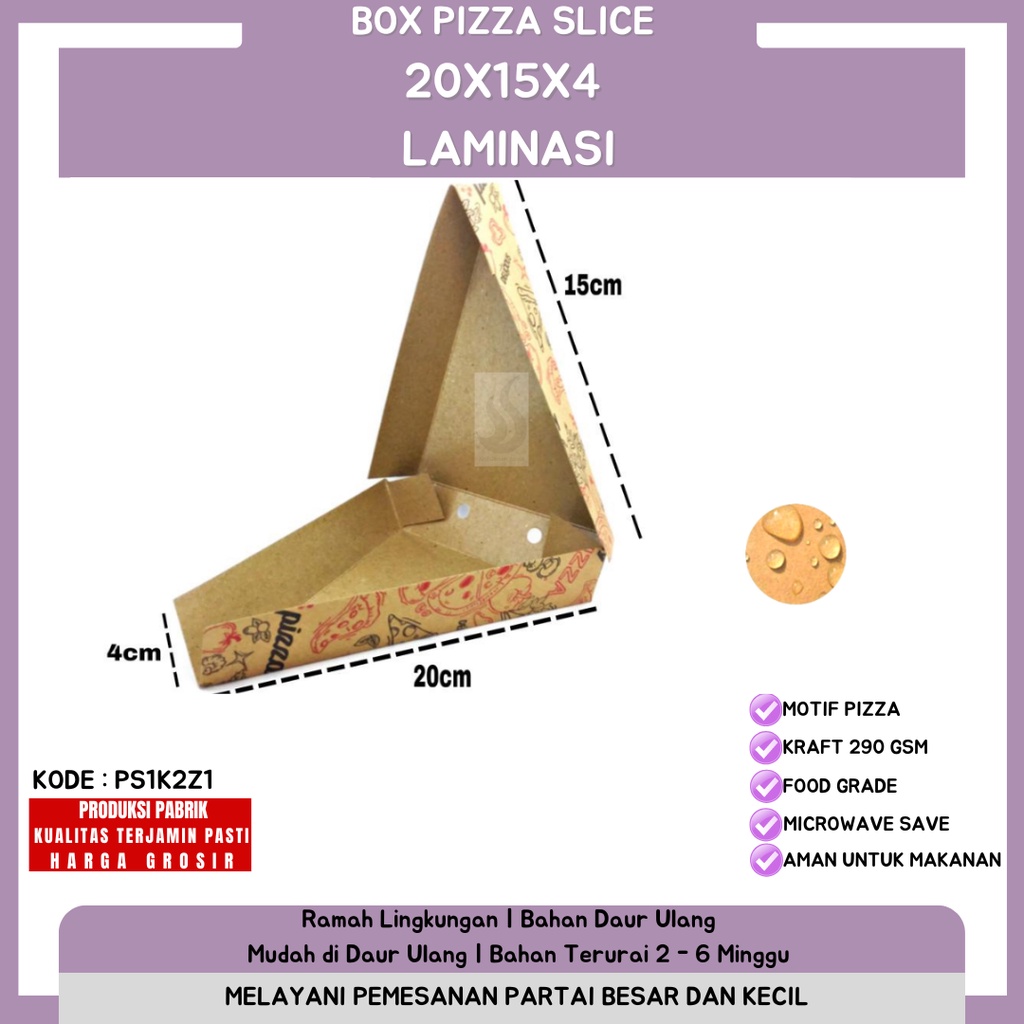 Jual Box Pizza Slice Dus Pizza Dus Cake Dcrepes (PS1K2Z1) | Shopee ...