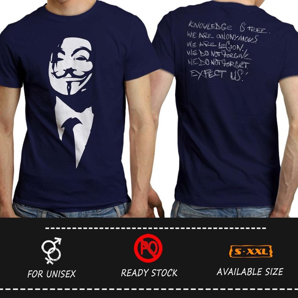 Jual Kaos Anonymous Hacker #1 Biru Dongker ( Distro Komputer Progammer ...