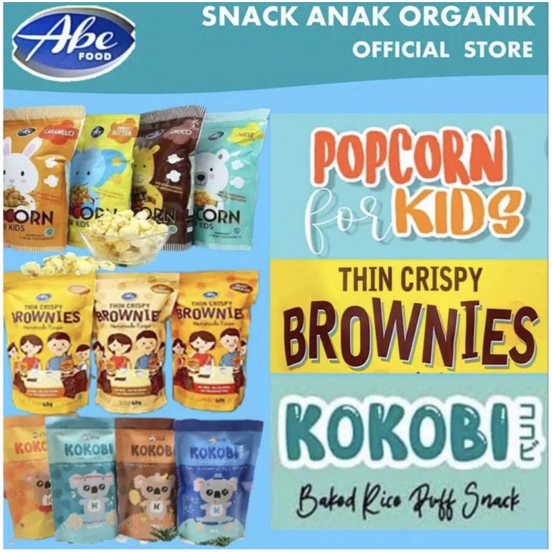 Jual Popcorn For Kids Abe Food Platinum Baby Snack PROMO TERMURAH ...