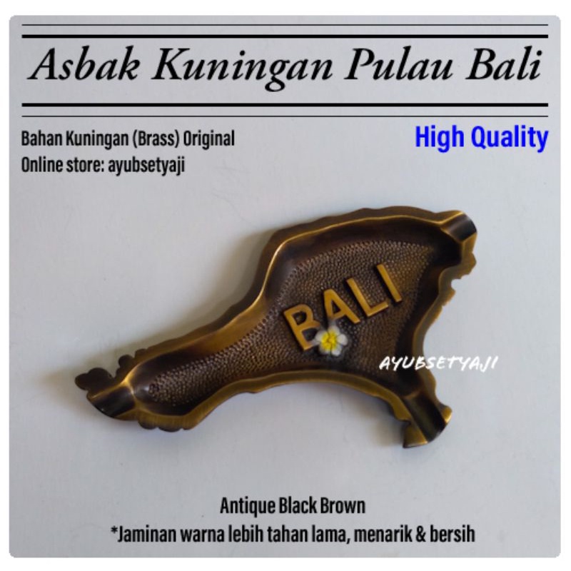 Jual Asbak Pulau BALI Kuningan Hitam antik asbak Hotel Pulau Bali ...