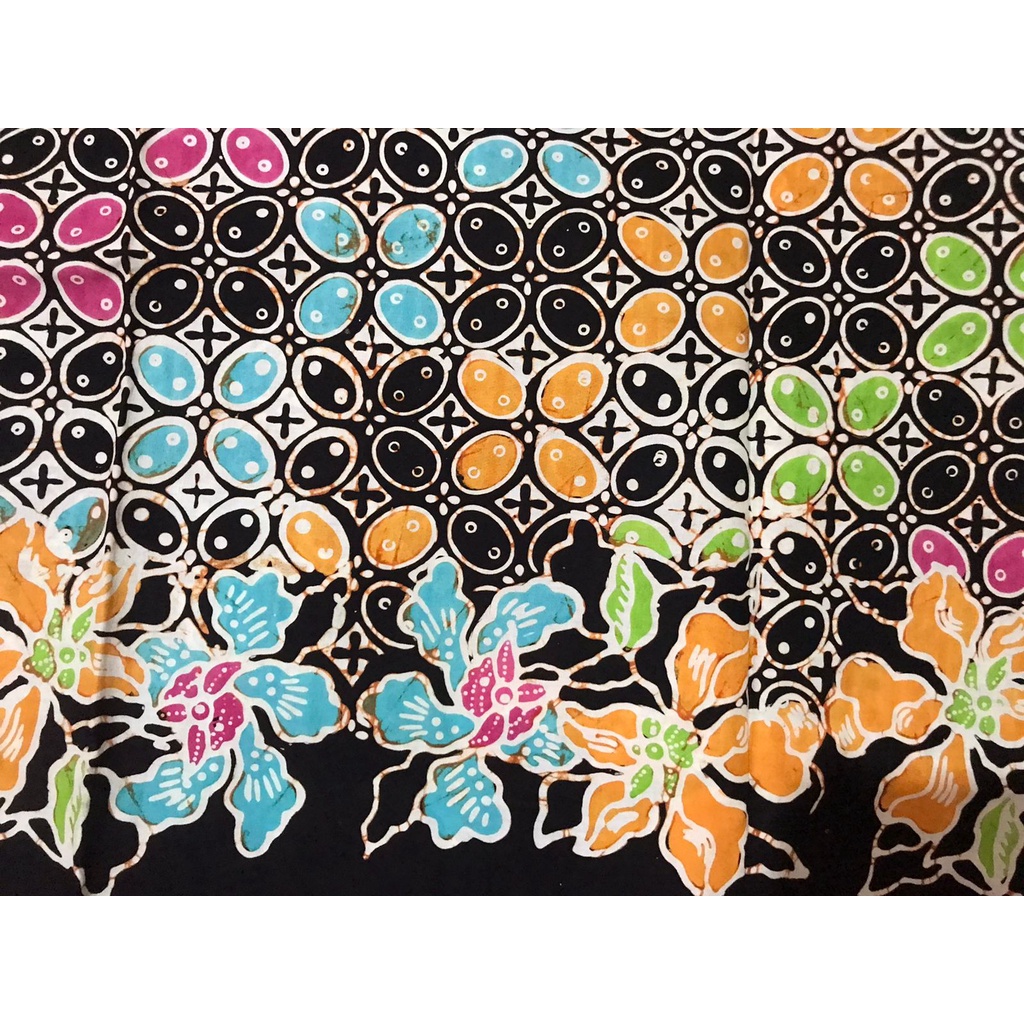 Jual Batik Tiga Negeri Motif Kawung Bunga Cap Colet Tradisional ...