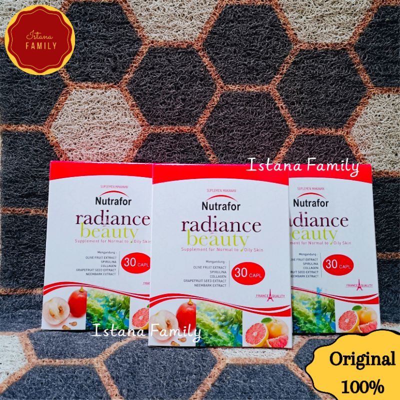 Jual Nutrafor RADIANCE Beauty isi 30 Kapsul FREE GIFT | Shopee Indonesia