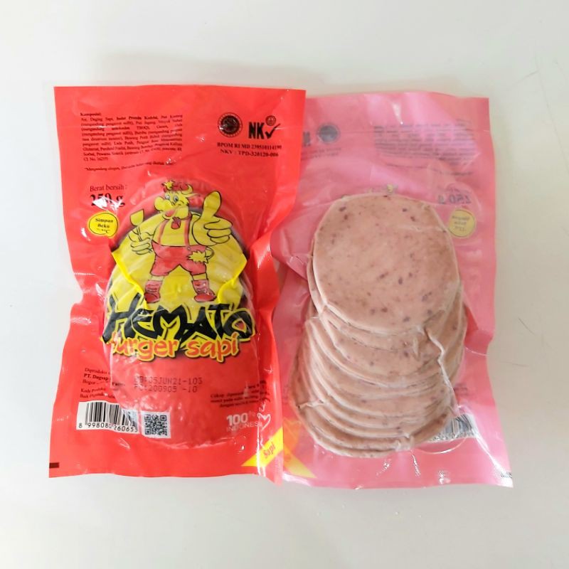 Jual Hemato Burger Sapi 10 Slices 250g | Shopee Indonesia