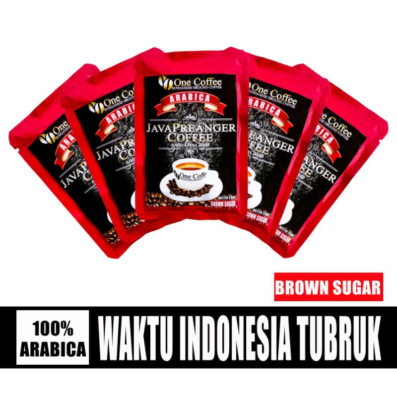 Jual Kopi tubruk saset 100% ARABICA JAVA PREANGER + gula merah | Shopee ...