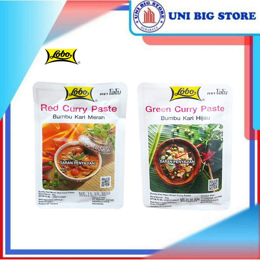Jual Lobo Curry Paste Red / Green 50 gr Kari Merah - HIjau | Shopee ...