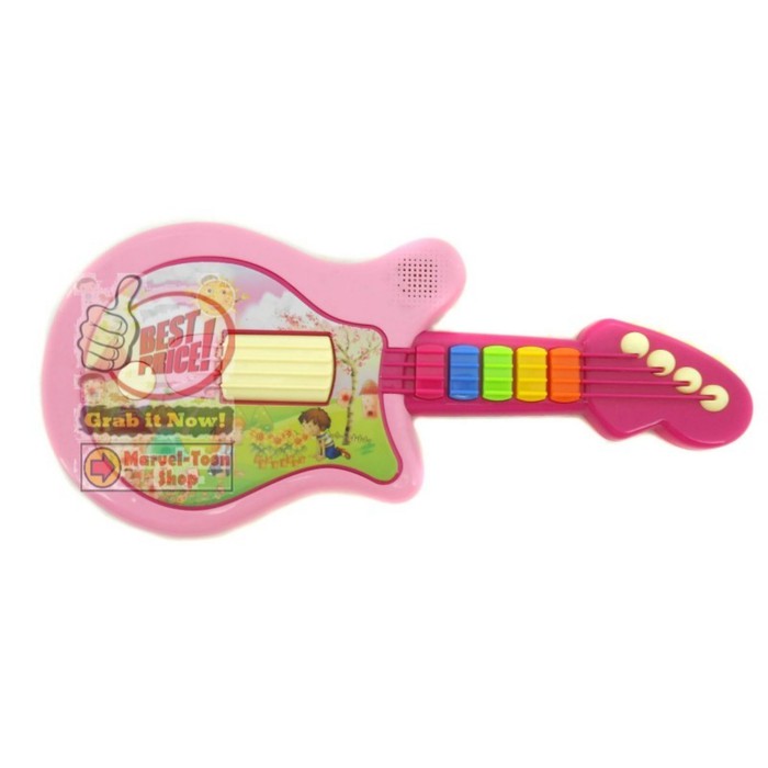 Jual Rockin Guitar - Mainan Gitar (18M+) -- Pink Color | Shopee Indonesia